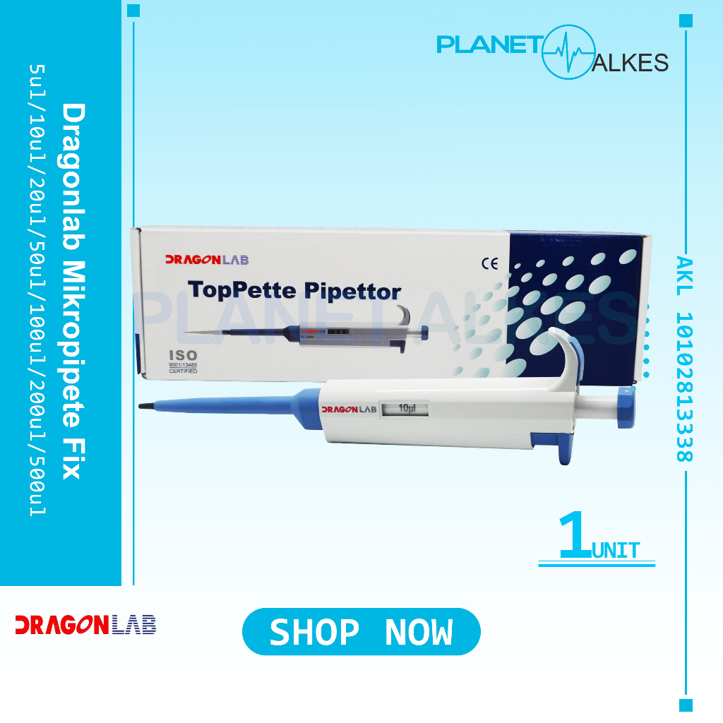 Jual MIKROPIPET DRAGONLAB MICROPIPETTE FIXED 5ul 10ul 20ul 50ul 100ul ...