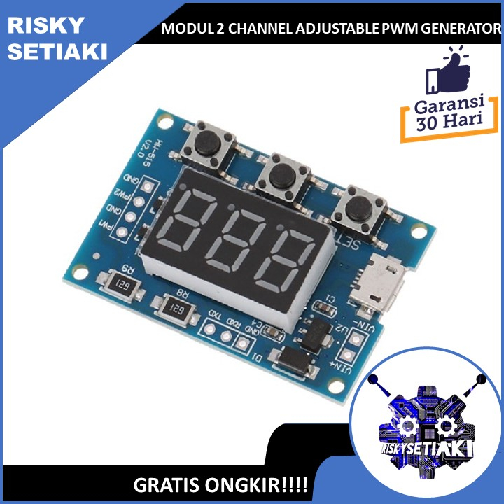 Jual MODUL 2 CHANNEL ADJUSTABLE PWM GENERATOR DENGAN DISPLAY INDIKATOR ...