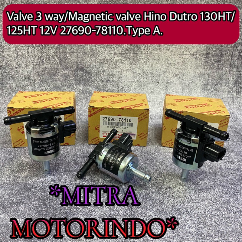 Jual Valve 3way-valve magnetic 3way 12v HiNO Dutro 130HT/125HT 27690 ...