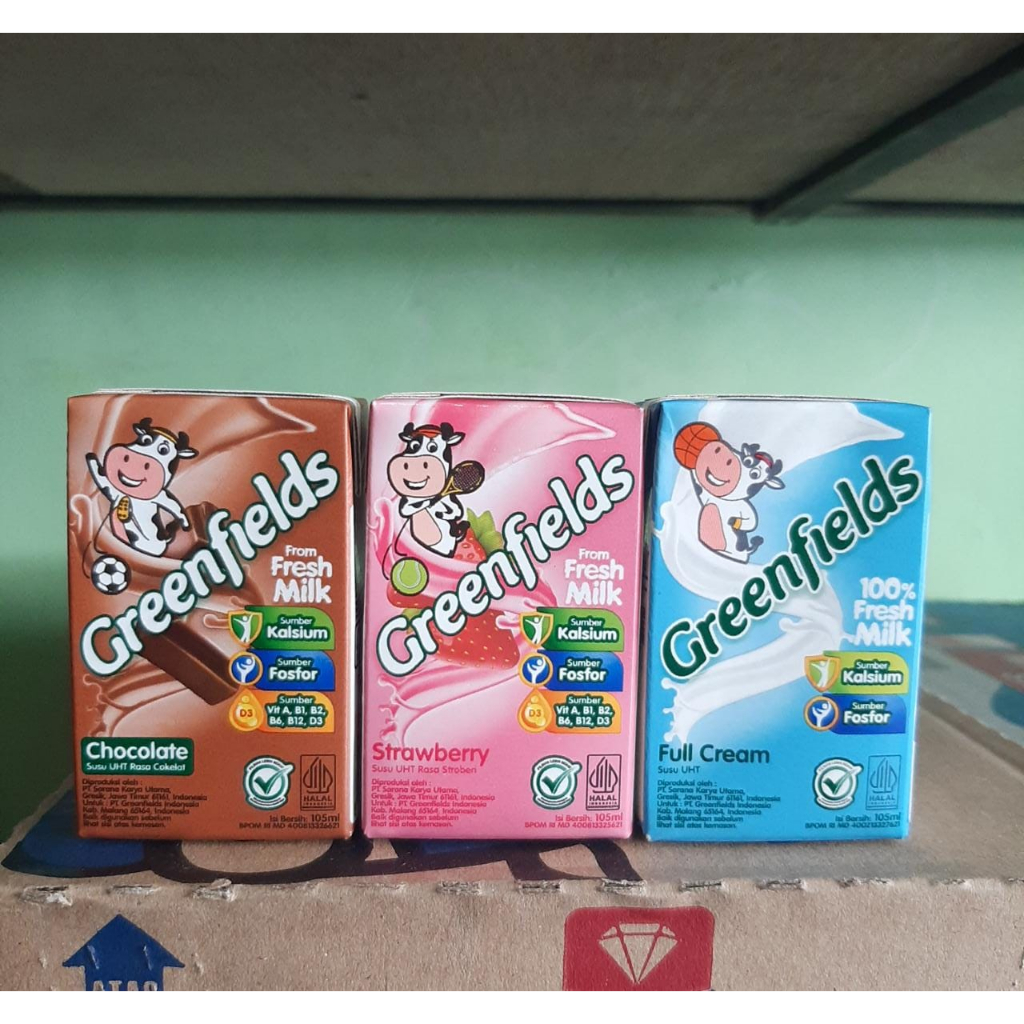 Jual Susu Greenfields UHT 105 ml KARTON (khusus Sameday/Instant) | Shopee Indonesia