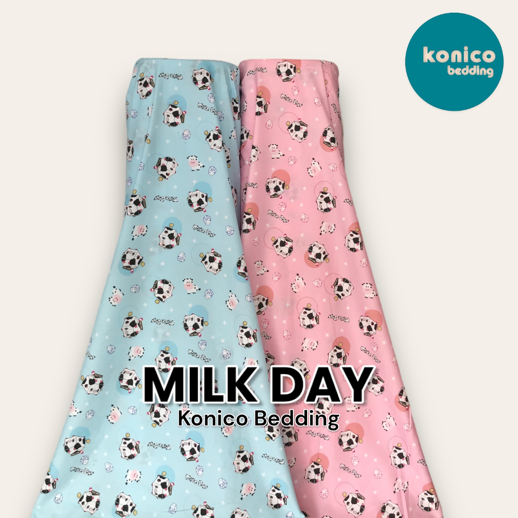 Jual KONICO Bahan Kain Sprei Bahan KATUN HALUS Motif MILK DAY anak Meteran ( kain meteran ...