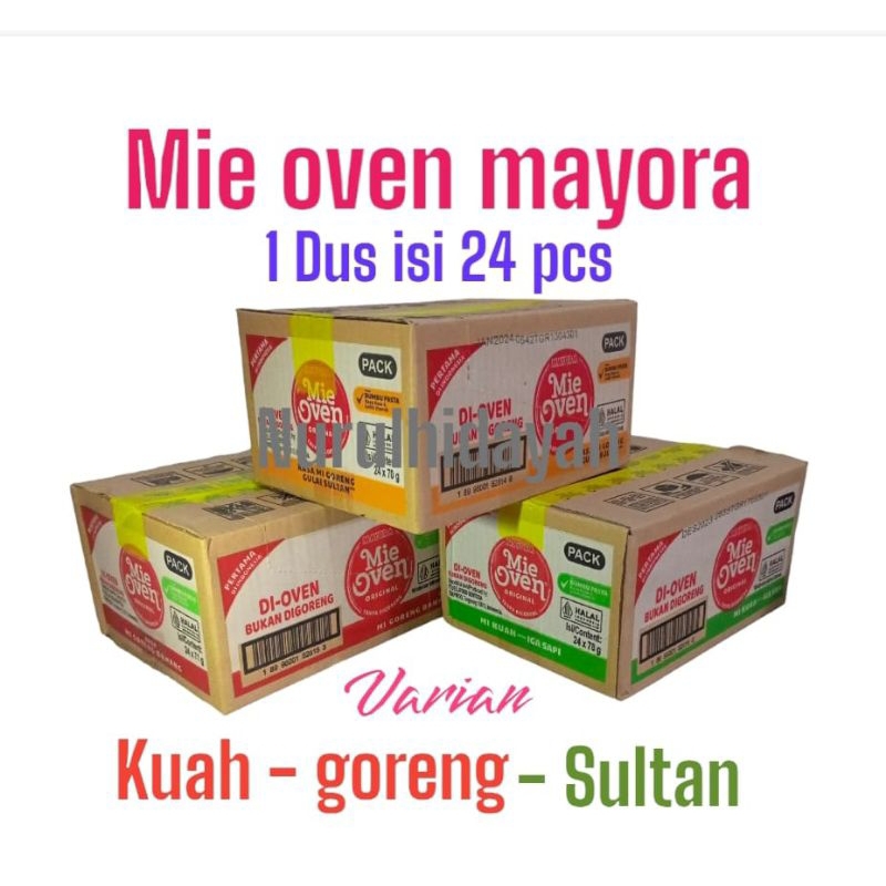 Jual mie oven mayora iga sapi/bawang goreng/gulai sultan [1 dus ...