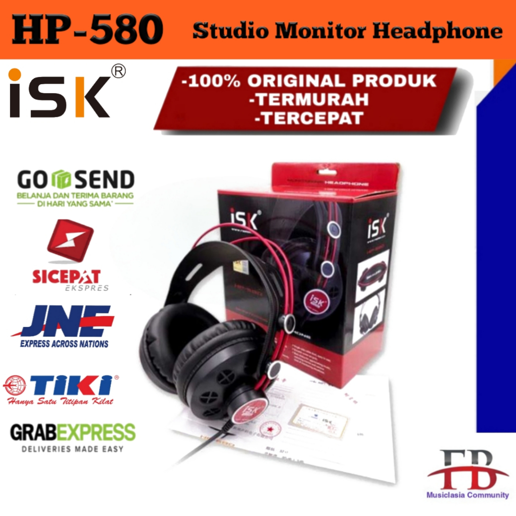 Jual ISK HP580 Headphone Studio Monitoring / HP 580 | Shopee Indonesia
