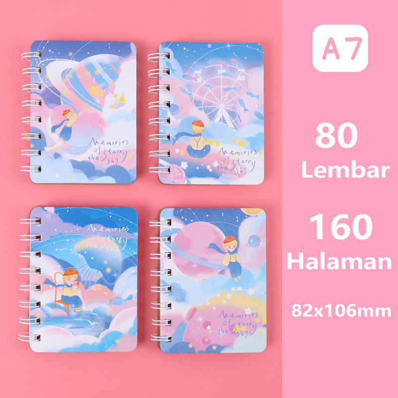 Jual NOTEBOOK RING MOTIF GALAXY / BUKU CATATAN RING / BUKU TULIS RING ...