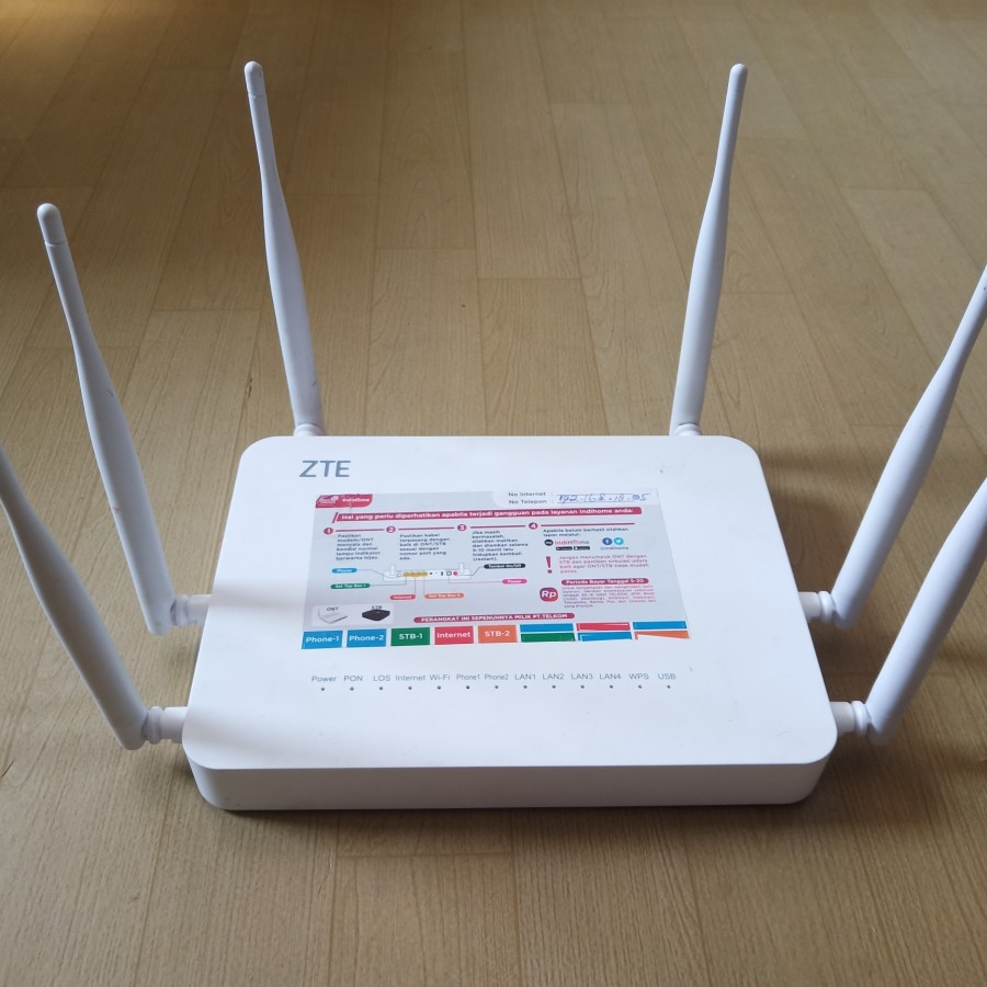 Jual Router ZTE ZXHN F670 6 antena GPON ONT Modem router | Shopee Indonesia