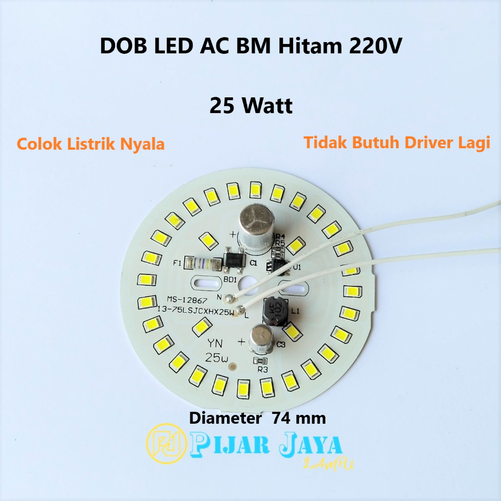 Jual PCB Lampu LED AC BM Hitam Watt Lengkap 3 5 7 9 12 15 18 20 27 30 ...