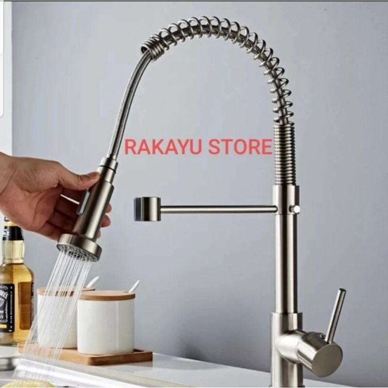 Jual KRAN PANTRY STAINLESS MIXER PANAS DINGIN/KRAN TARIK PANTRY PANAS ...