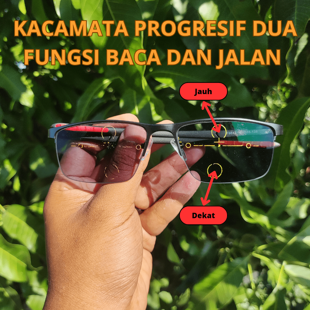 Jual Kacamata Progresif Dua Fungsi Baca Dan Jalan | Shopee Indonesia