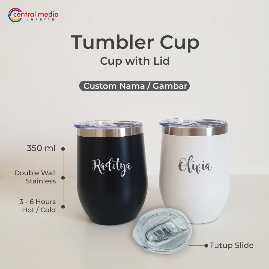 Jual Tumbler Cup Grafir Custom Nama Logo Gelas Kopi Mug Coffee Tea ...