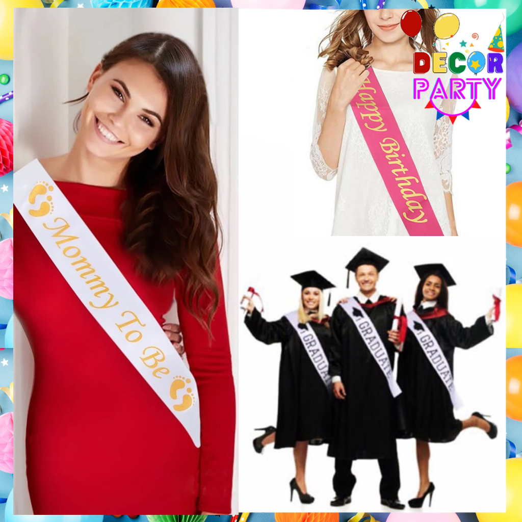 Jual DP Selempang Ulang tahun Sash Happy Birthday Girl Bride To Be ...
