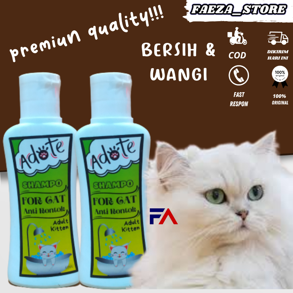 Jual Shampo Kucing Penumbuh Bulu Anti Rontok Shampo ADOTE FAEZA_STORE ...