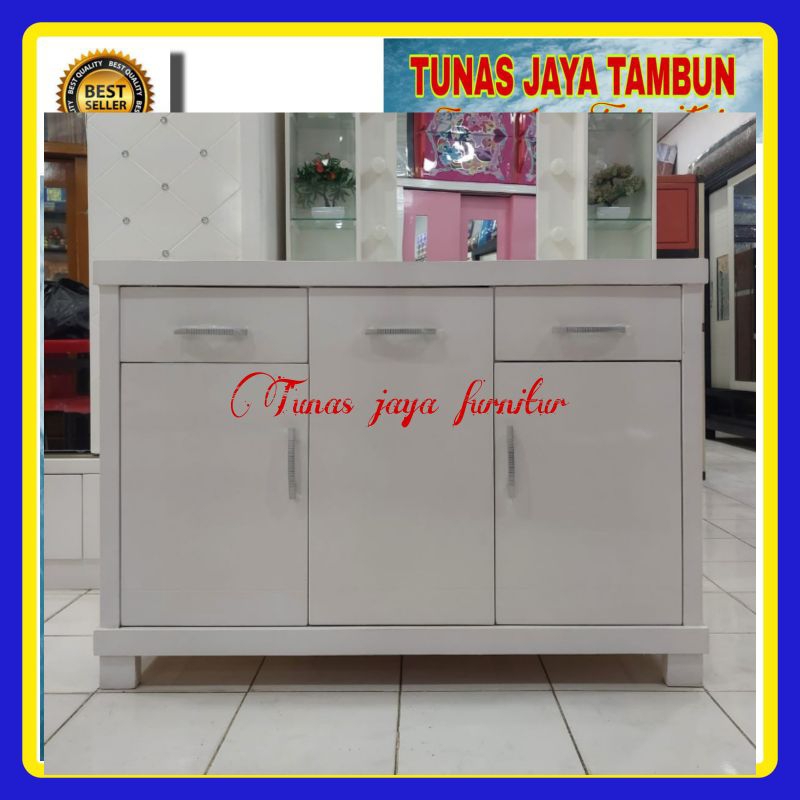 Jual Meja dapur Kompor 3Pintu Kaki , Meja Kompor 3 pintu putih full ...
