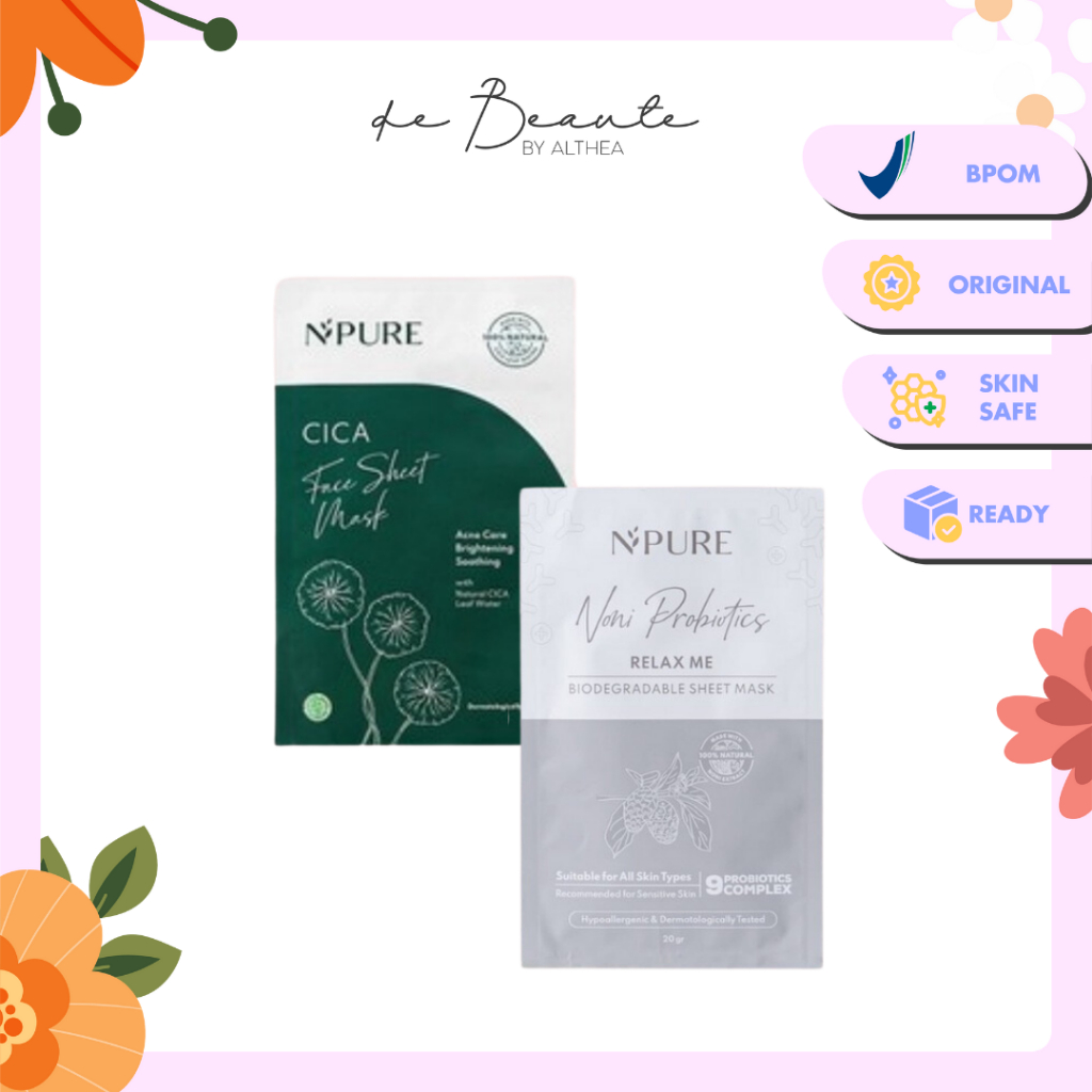 Jual NPURE Centella Asiatica Cica | Noni Probiotics Relax Me Sheet Mask ...