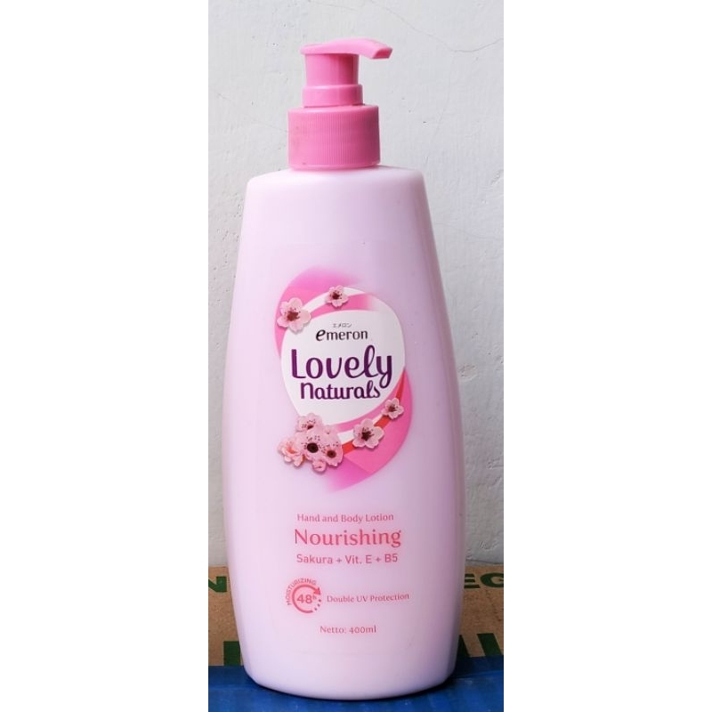 Jual Emeron lovely natural hand and body lotion pump 400ml | Shopee Indonesia