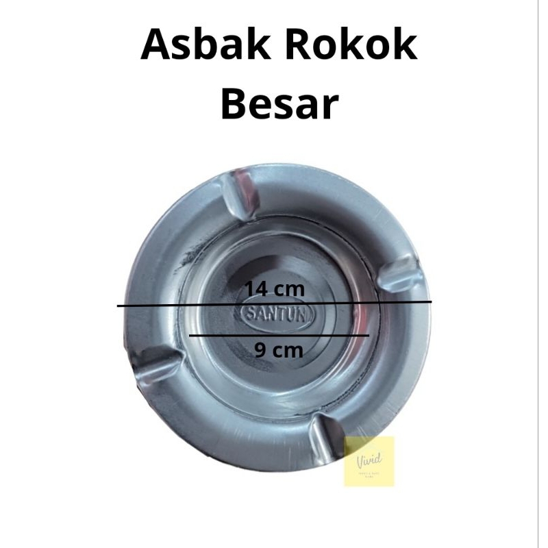 Jual Asbak Bulat Aluminium Besar - Asbak Rokok - Asbak Puntung Rokok ...