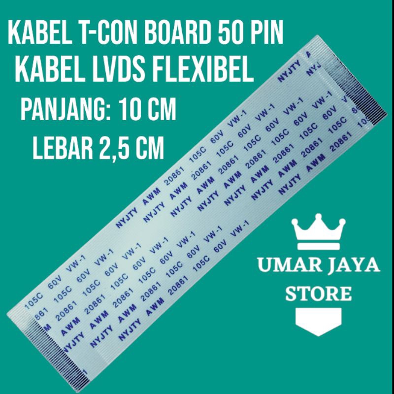 Jual KABEL TICON 50 PIN LCD LED KABEL LVDS TTL FLEXIBEL 50 PIN KABEL T ...