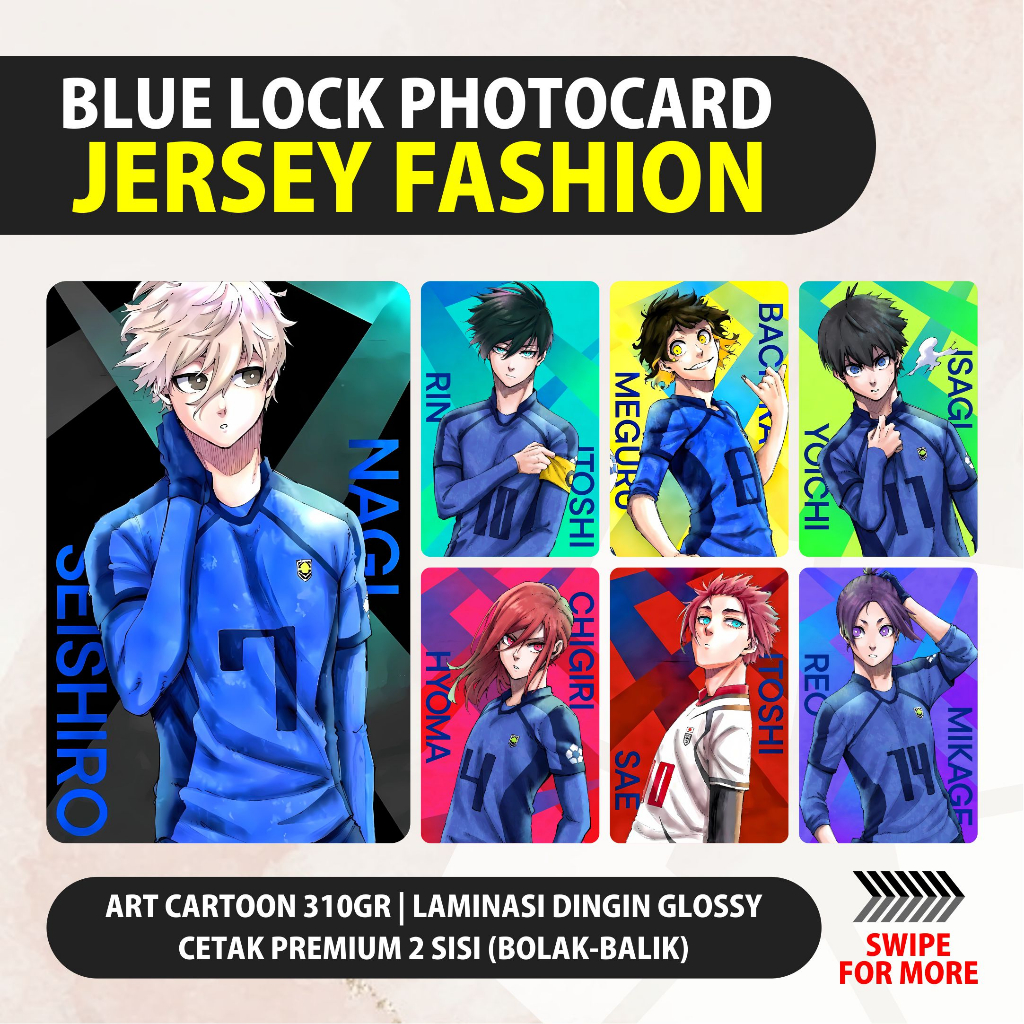 Jual BLUE LOCK JERSEY EDITION PHOTOCARD ANIME | Shopee Indonesia