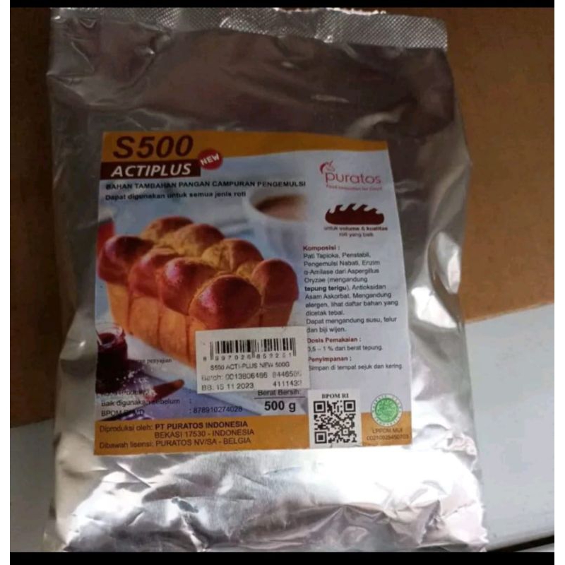 Jual Puratos S500 Acti Plus Bread Improver 500gr | Shopee Indonesia
