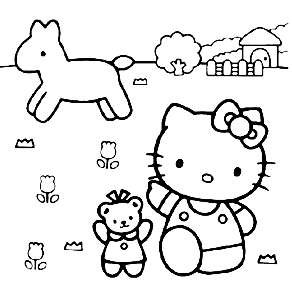 Jual Gambar Sketsa Mewarnai / Hello Kitty / Part 2 / Gambar Sketsa ...