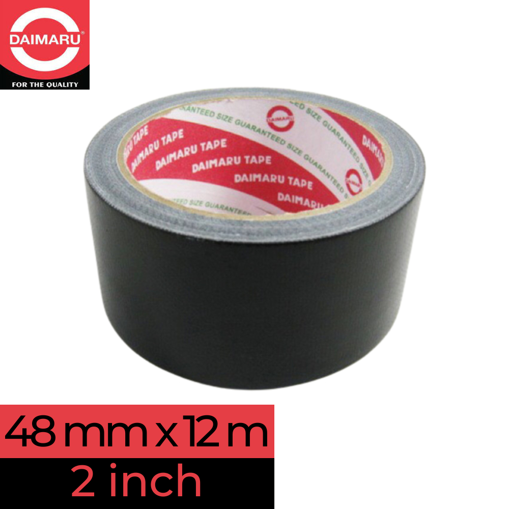 Jual ISOLASI / LAKBAN KAIN HITAM DAIMARU 2 INCH 48mm x 12 m | Shopee Indonesia