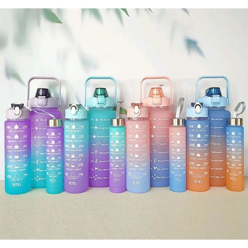 Jual Botol Minum Viral Beranak 3 in 1 / 2000 ml 2 liter , 900ml, 350ml ...