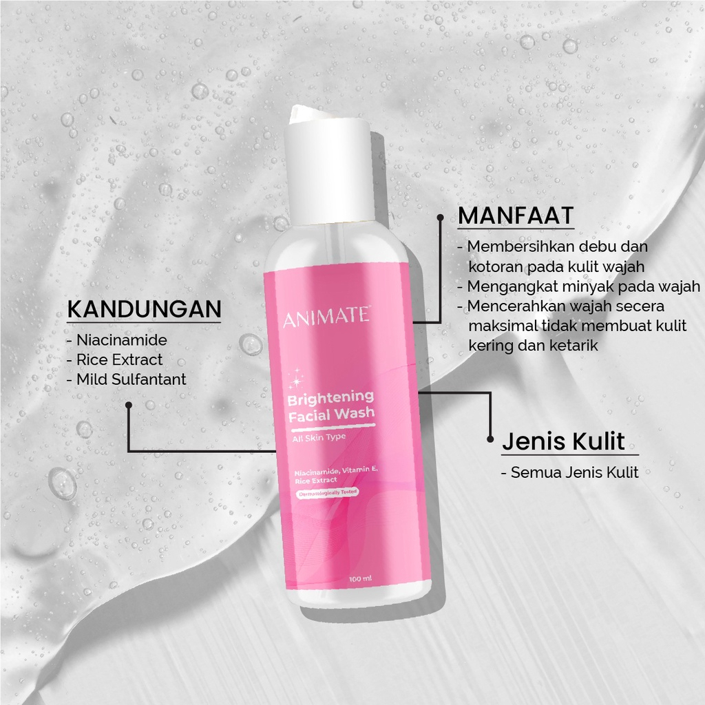 Jual Animate Brightening Facial Wash 100 ml | Shopee Indonesia