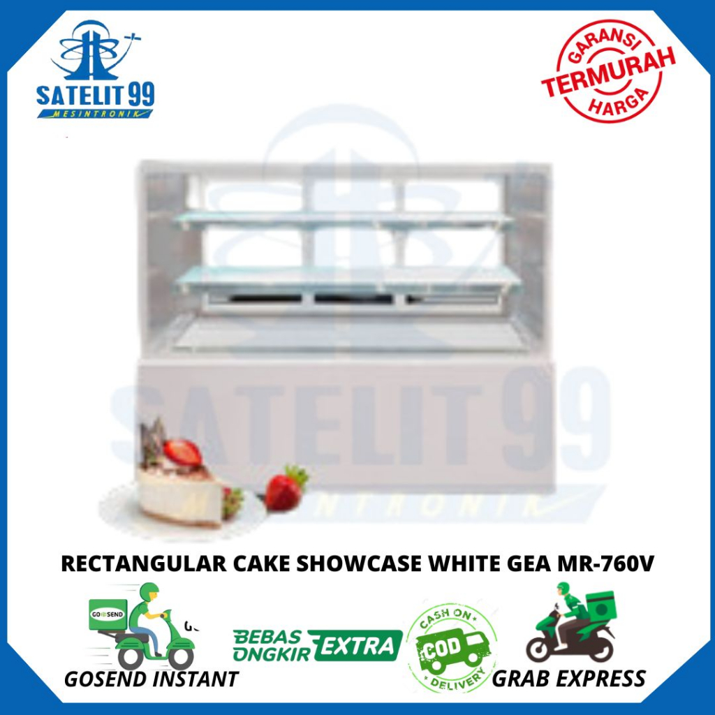 Jual RECTANGULAR CAKE SHOWCASE / LEMARI PEMAJANG KUE WHITE GEA MR-760V | Shopee Indonesia