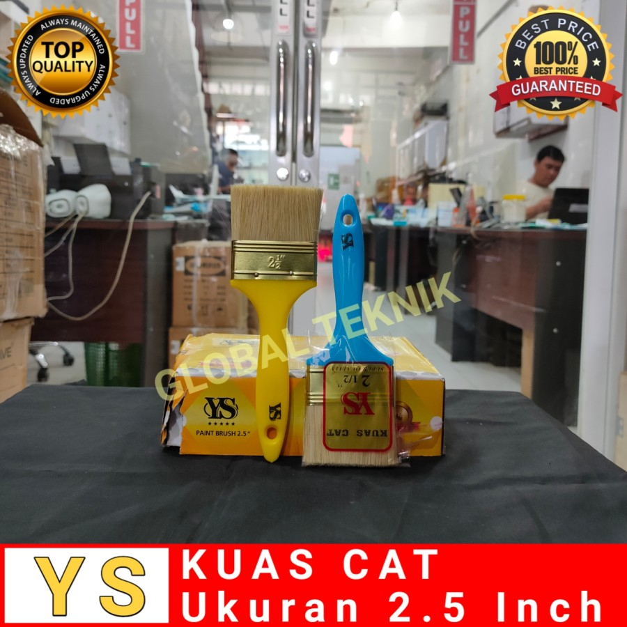 Jual kuas cat gagang pvc / kuas cat tembok / kuas cat besi - 2.5 inch ...