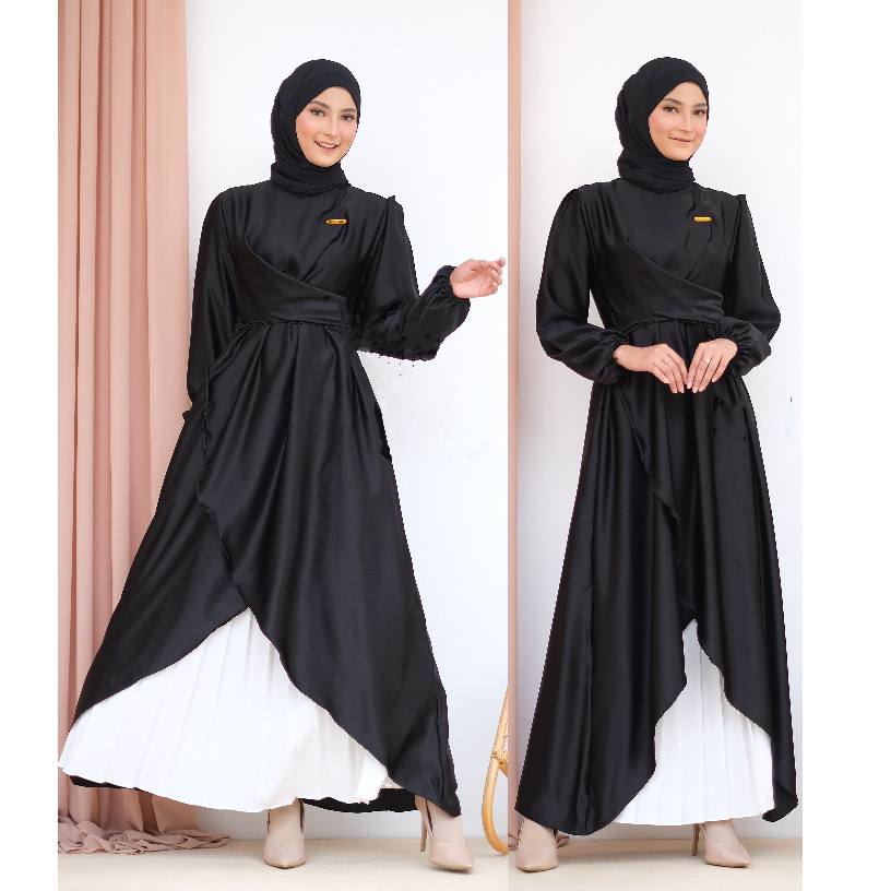 Jual ELENA DRESS TUNIK - SATIN SILK TUNIK DRESS PREMIUM SHIMMER SULTAN ...