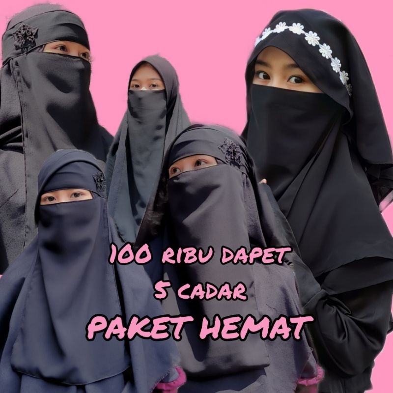 Jual 100rb dapat 5 Jenis Cadar size Dewasa (CADAR YAMAN | CADAR BANDANA ...