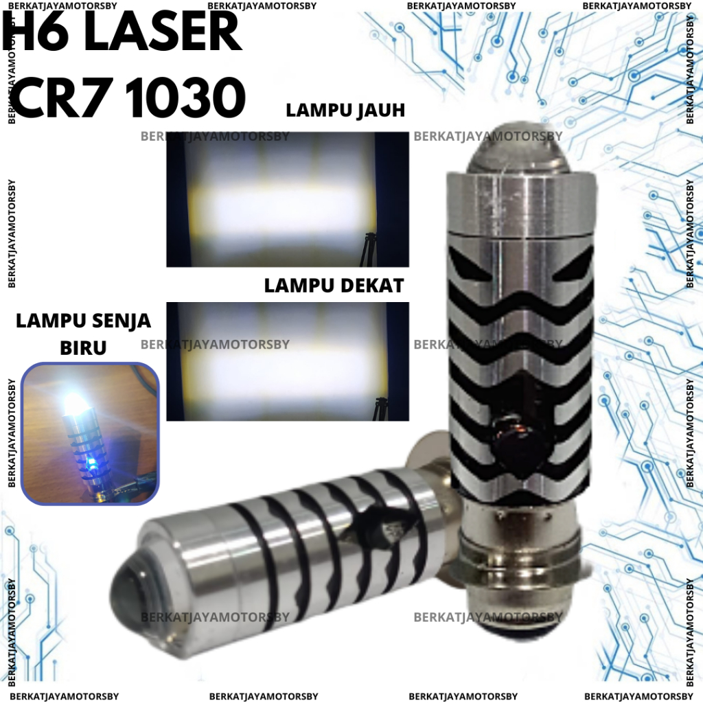 Jual LAMPU LED DEPAN MOTOR LUMINOS H6 LS2 LASER LED HI LOW DC DOUBLE COLOR WHITE YELLOW + LAMPU ...