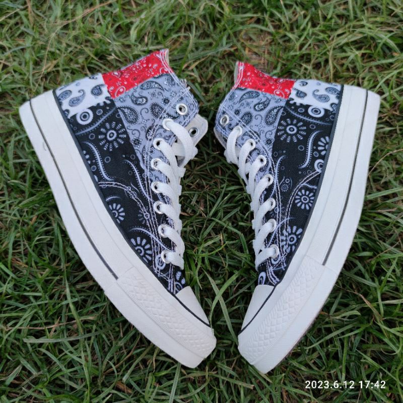 Jual converse motif batik sepatu 70s high premium quality | Shopee ...
