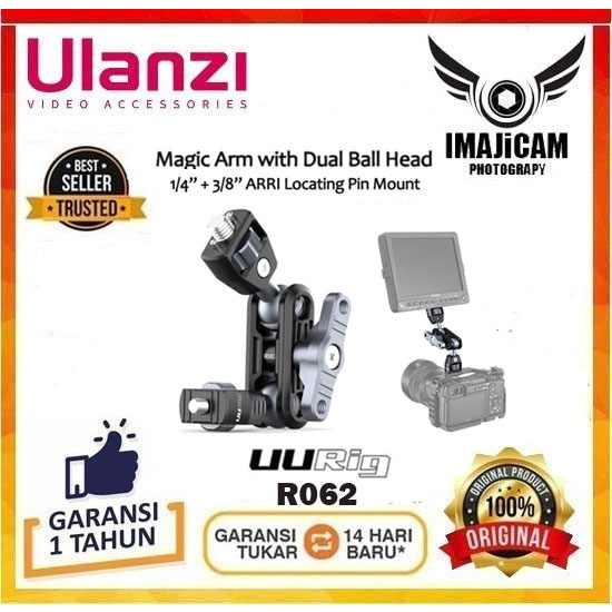 Jual Ulanzi UURIG R062 Magic Arm Dual Ball Head with 1/4" & 3/8" Screw | Shopee Indonesia