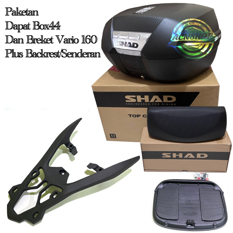 Jual PAKETAN BOX SET KOMPLIT BOX SHAD 44 PLUS BREKET BOX VARIO 160 NEW ...