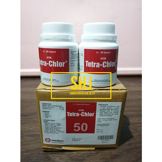 Jual VITA TETRACHLOR/TETRA CHLOR 50 KAPLET (ANTIBIOTIK HEWAN) | Shopee ...