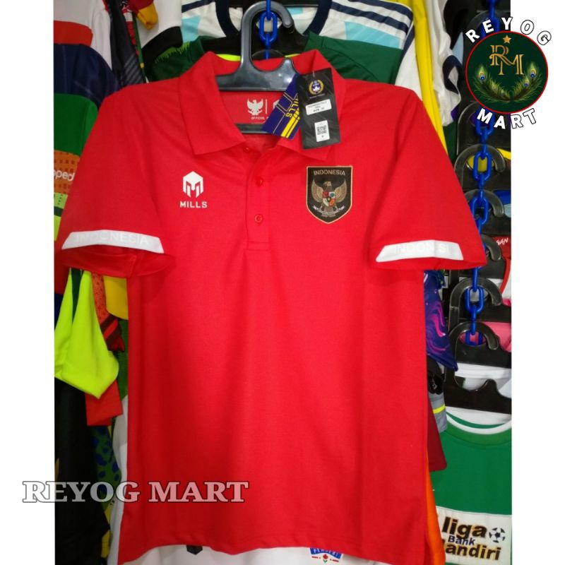 Jual KAOS POLO TIMNAS INDONESIA HOME MERAH 2023 - 2024 GRADE ORI ...