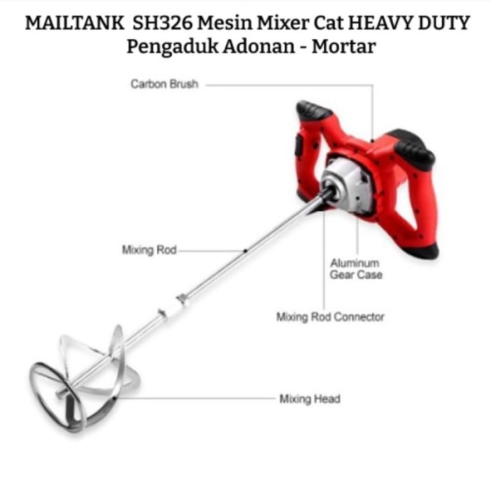 Jual Mesin aduk cat MAILTANK SH326 mesin MIXER alat pengaduk cat adonan ...