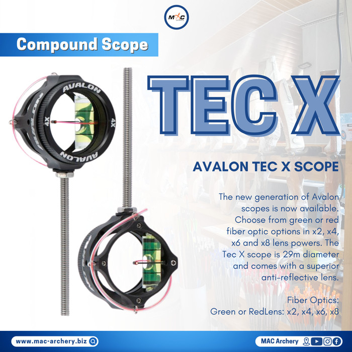 Jual scope Tec X aksesoris busur compound Avalon Scope with Lens Tec X ...