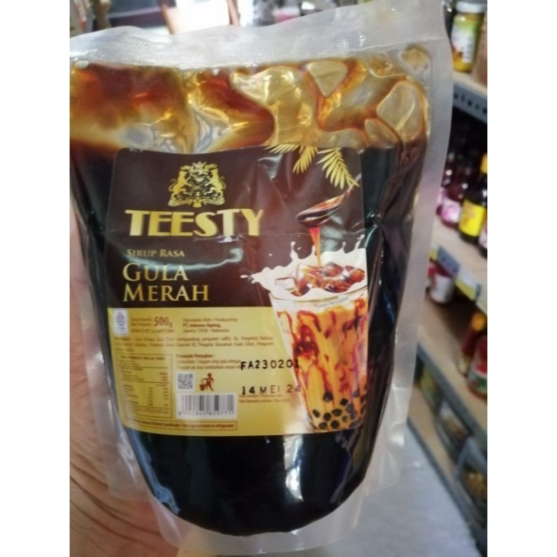 Jual teesty brown sugar cair 500g gula cair Sirup gula merah gula merah ...