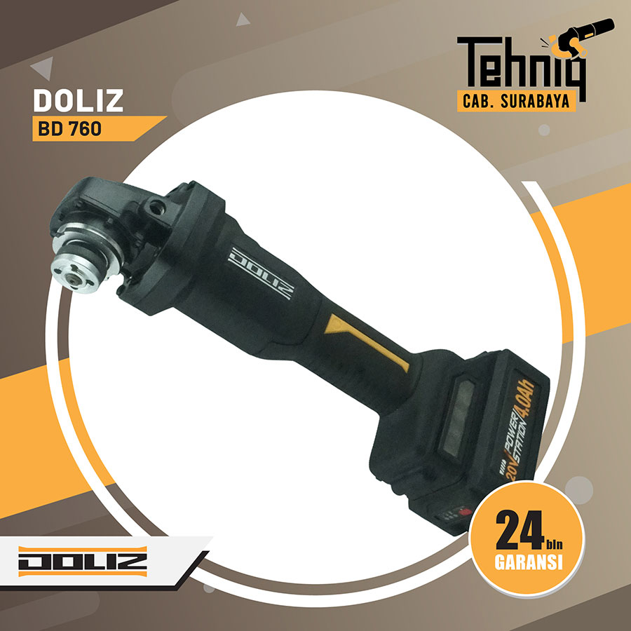 Jual Doliz BD760 Brushless / Mesin Gerinda Baterai 20V | Shopee Indonesia