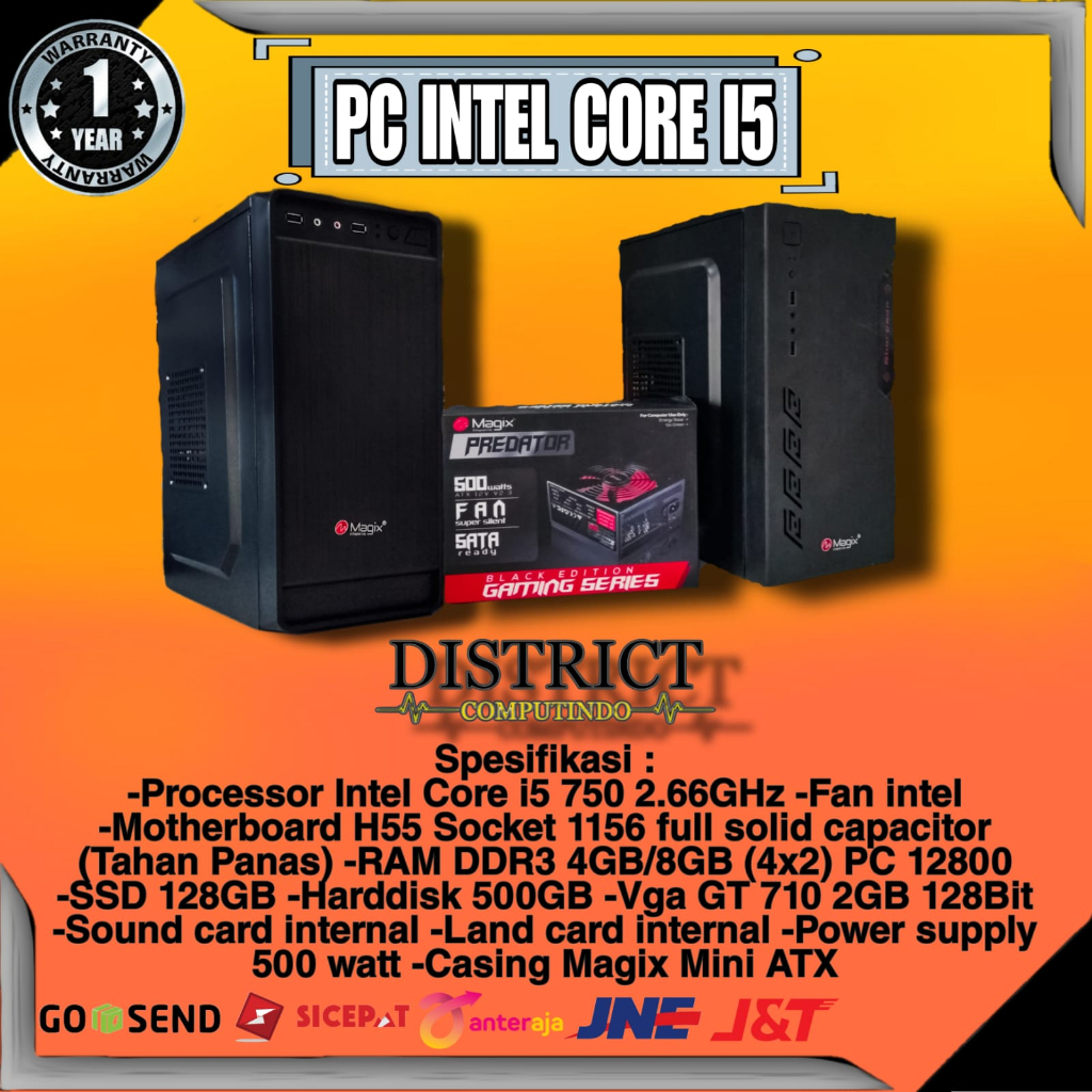 Jual PC KOMPUTER RAKITAN INTEL CORE I5 RAM 8GB SSD 128GB VGA 1GB DDR5 | Shopee Indonesia