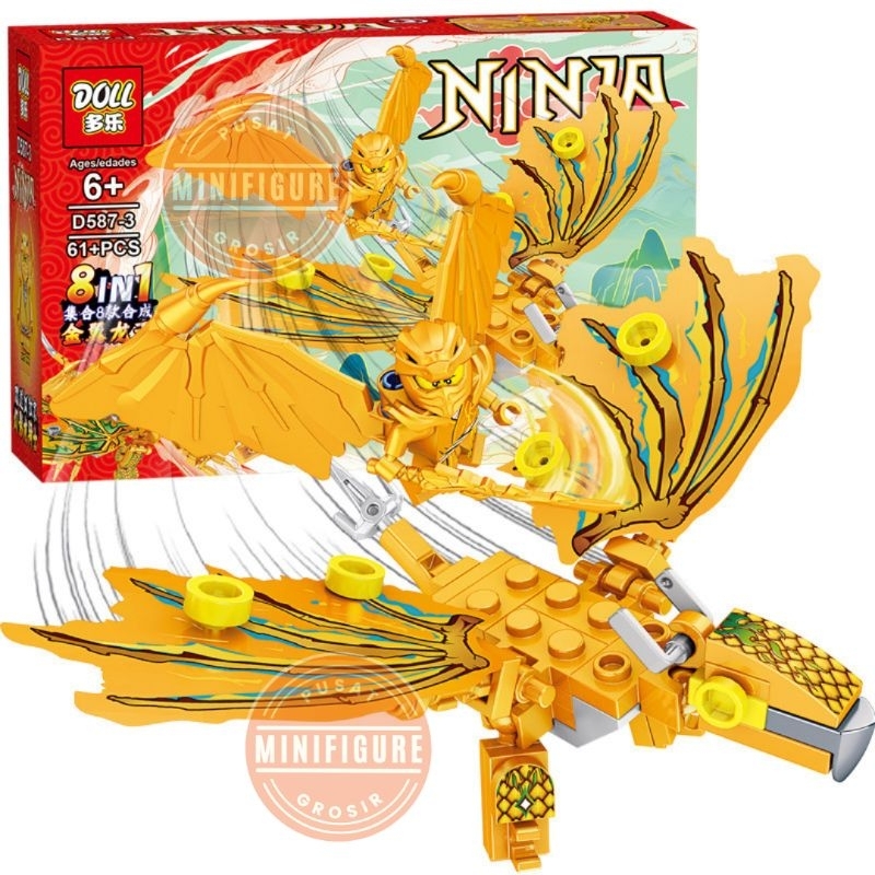 Jual mainan ninjago dragon naga ninja motor senjata lengkap action ...