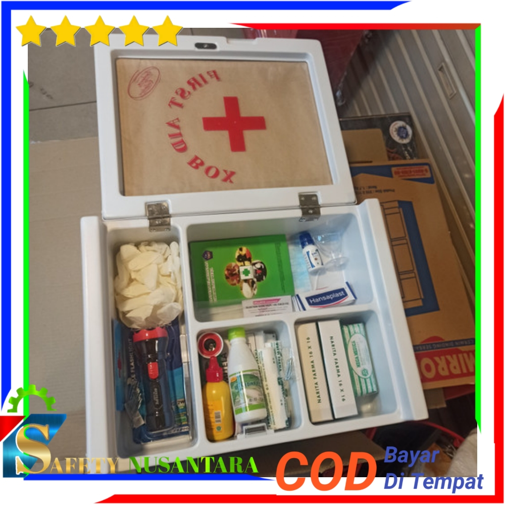 Jual Kotak Obat P3K Dinding Lengkap Dengan Isi Type A First Aid Box Maspion MC11 | Shopee Indonesia