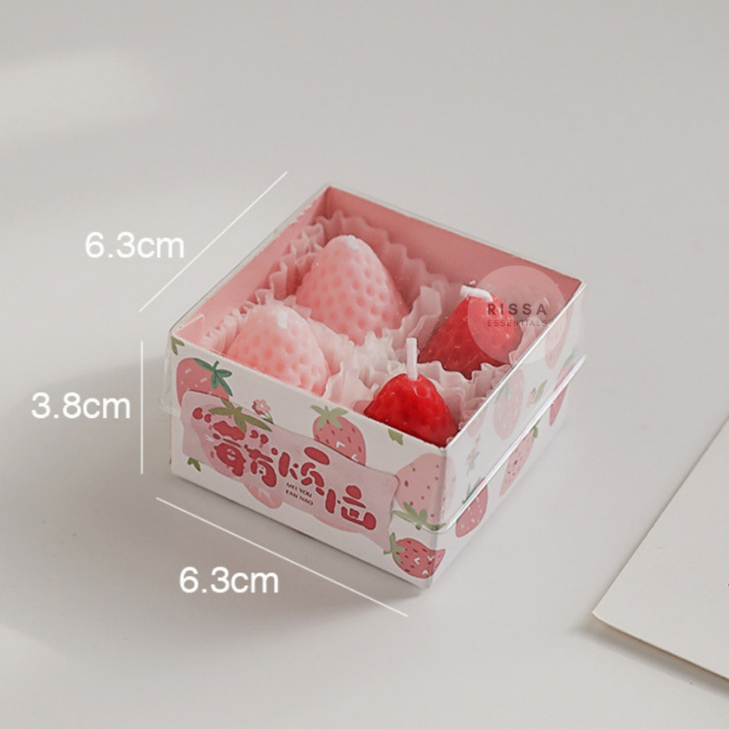 Jual [RISSA] Lilin Strawberry Scented Wax Prop Foto Layout Aesthetic ...