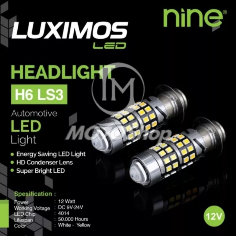 Jual LUMINOS LAMPU PROYEKTOR LED H6 LS3 LASER 2 WARNA HI LOW PUTIH ...