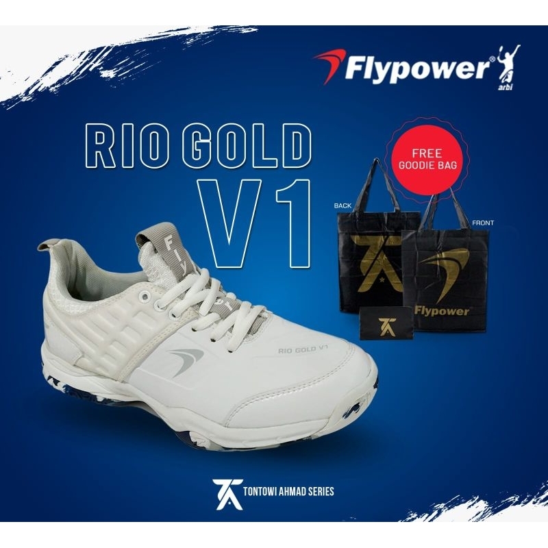 Jual Sepatu Badminton Flypower Rio Gold V1 Tontowi Ahmad Series ...