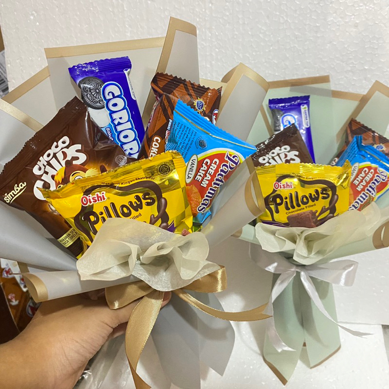 Jual Bucket Snack bouquet mini wisuda/birthday/graduation | Shopee ...