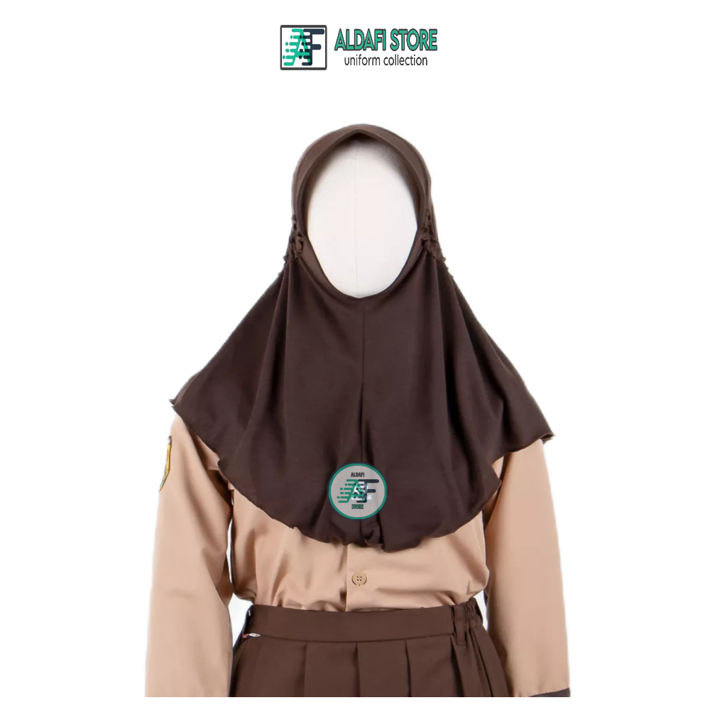 Jual Jilbab Coklat Anak Perempuan Kerudung Coklat Pramuka Anak ...