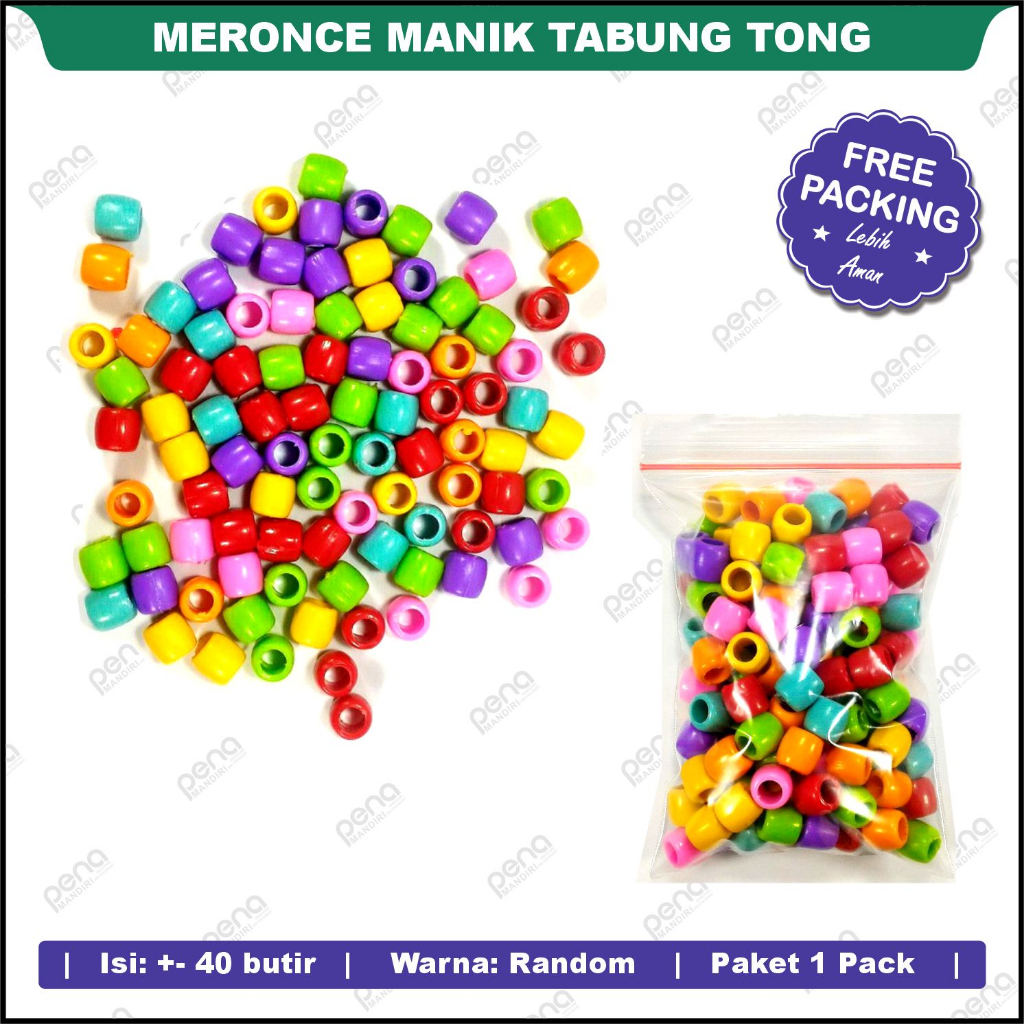 Jual Meronce Manik Manik Tabung Tong - Sensory Play Montessori | Shopee ...