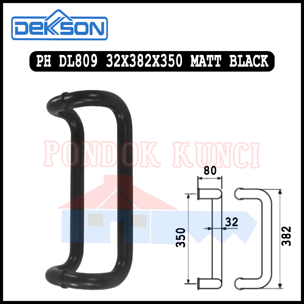 Jual Pull Handle Matt Black Dekkson Deluxe 809 32x350x382 Gagang Handle ...